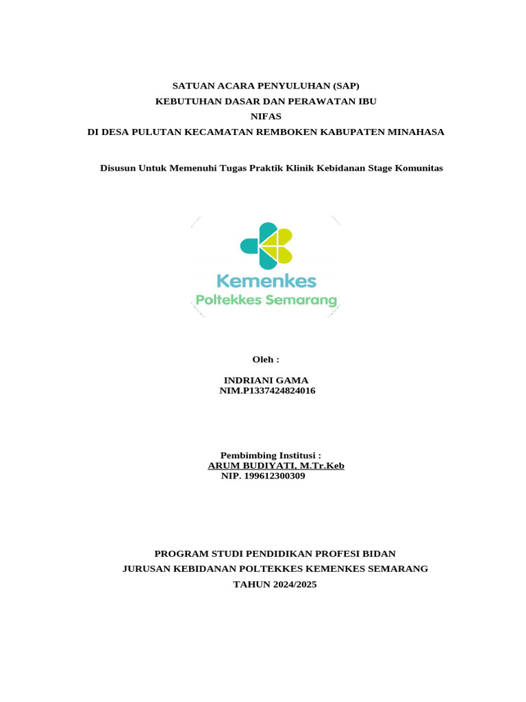 SAP 4-Nifas-Arika Makaliwuhe | PDF