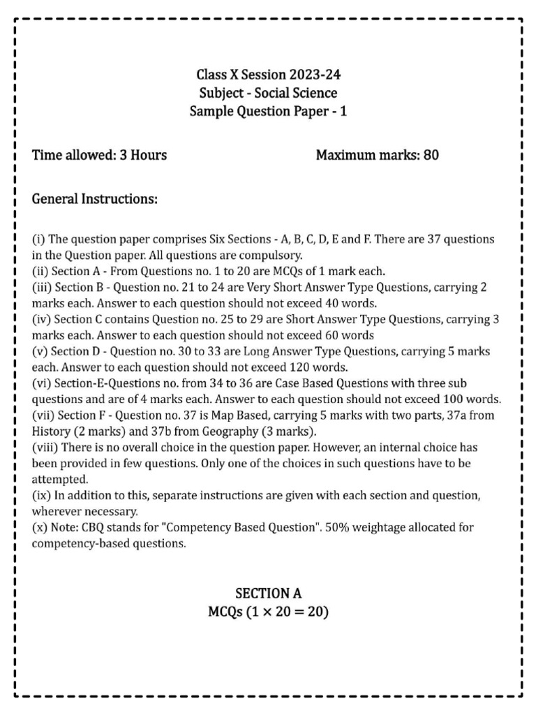 Ss Paper 2024 | PDF