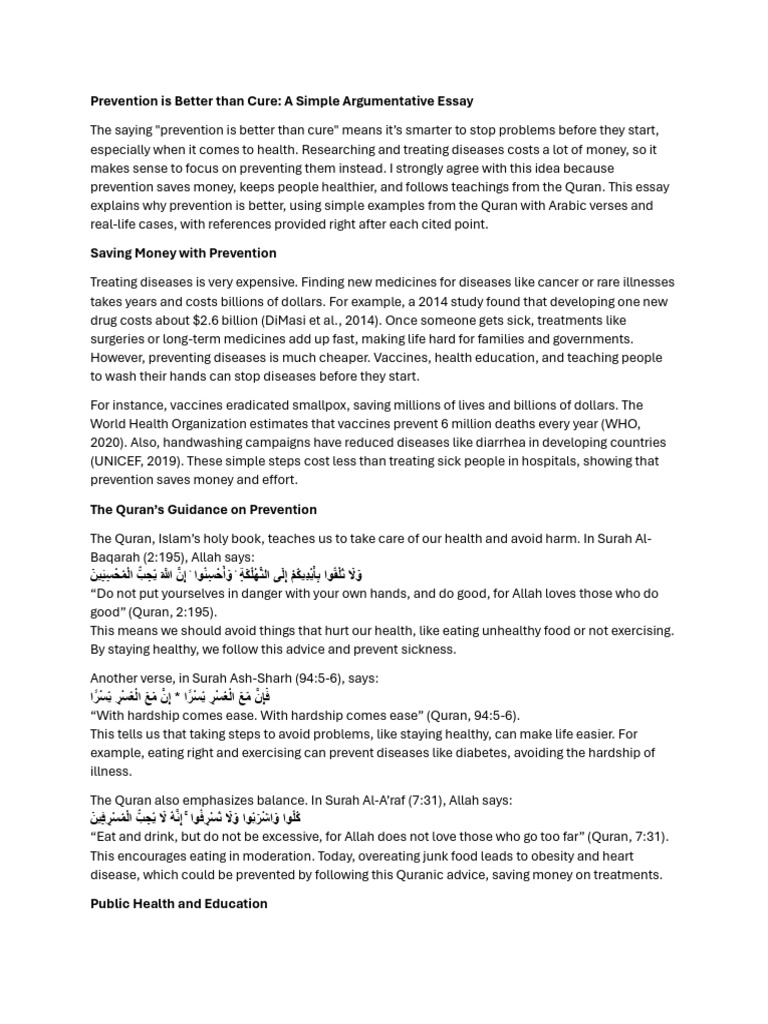 Prevention Is Better Than Cure | PDF | Preventive Healthcare | Cancer