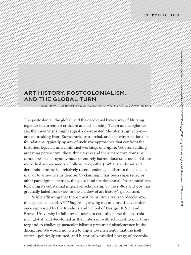 AA. VV. - Art History, Postcolonialismm and The Global Turn | PDF ...
