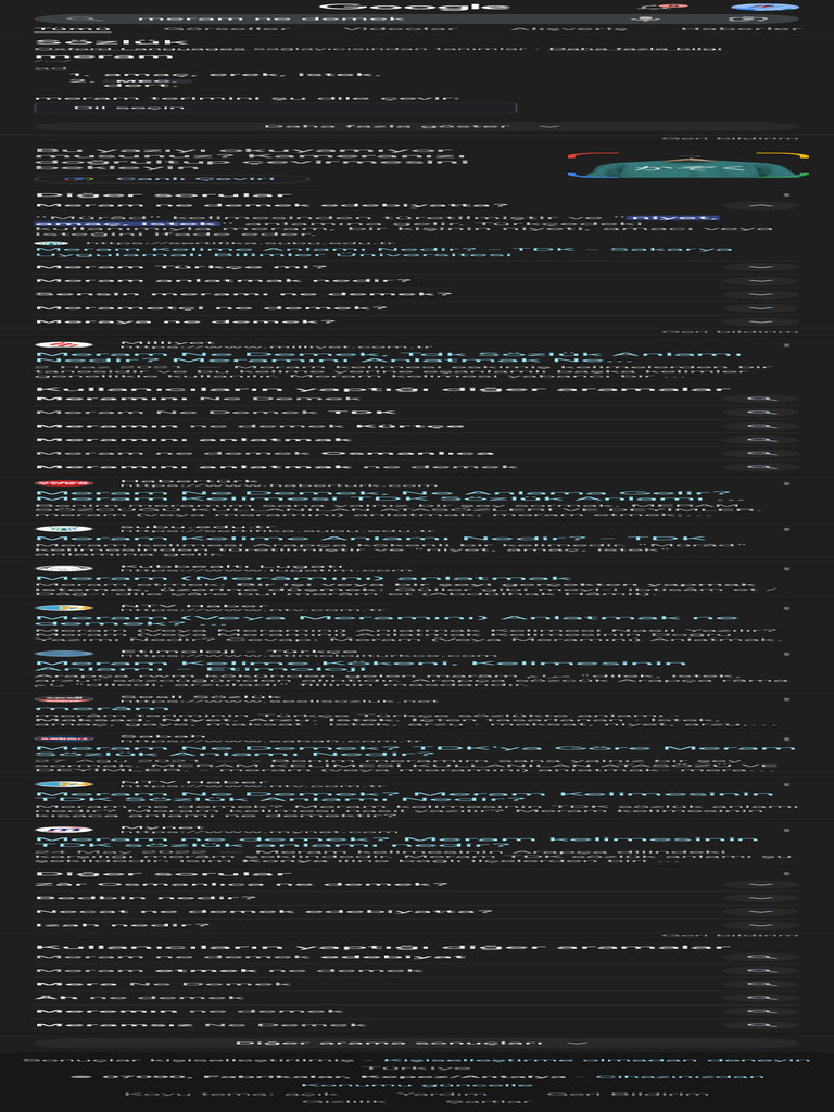 Meram Ne Demek - Google'Da Ara | PDF