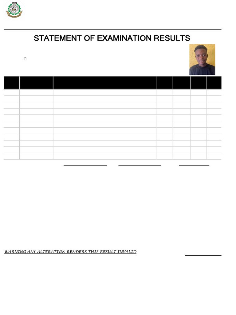 Ilaro Polytechnic Exam Results Summary | PDF | Educational Stages