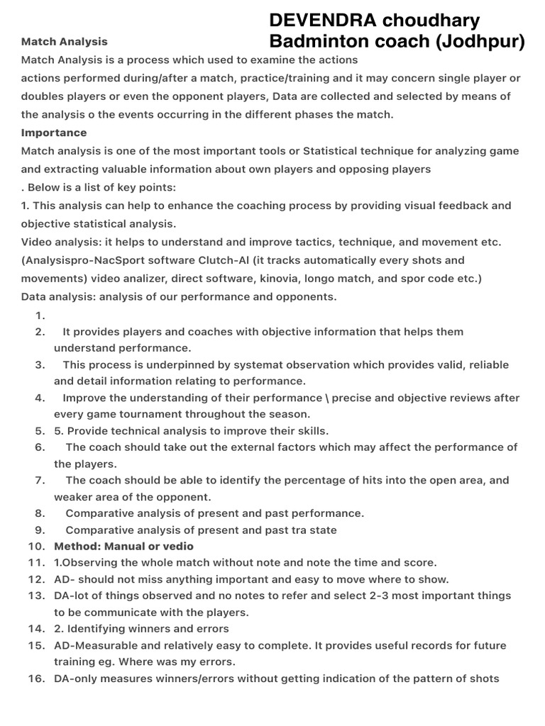 Badminton Notes 2 | PDF | Elbow | Musculoskeletal System