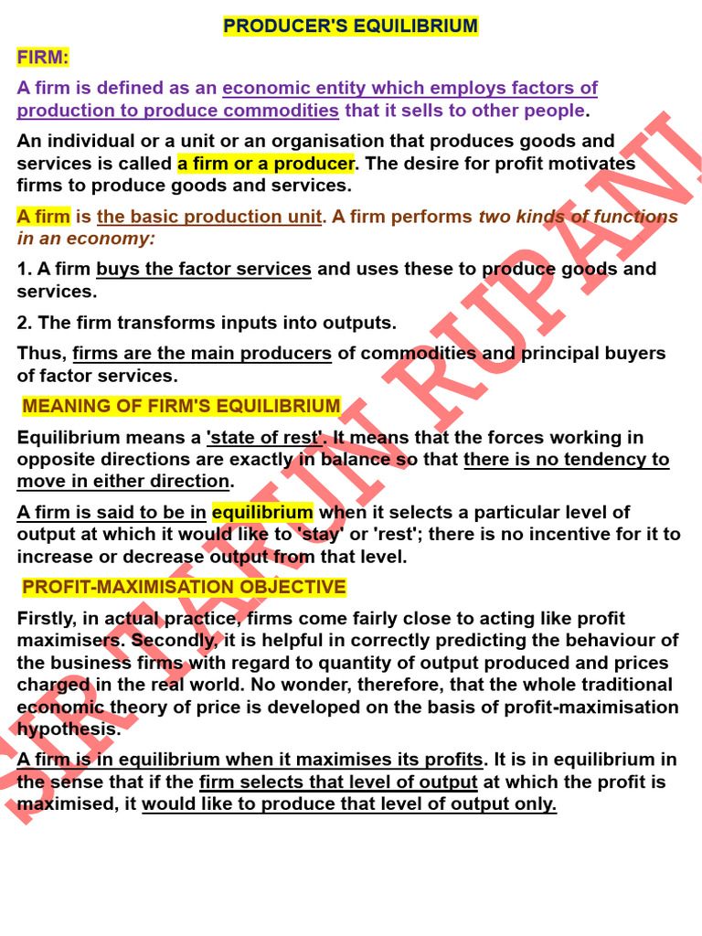 2408200808523918163producers Equilibrium | PDF | Economic Equilibrium ...