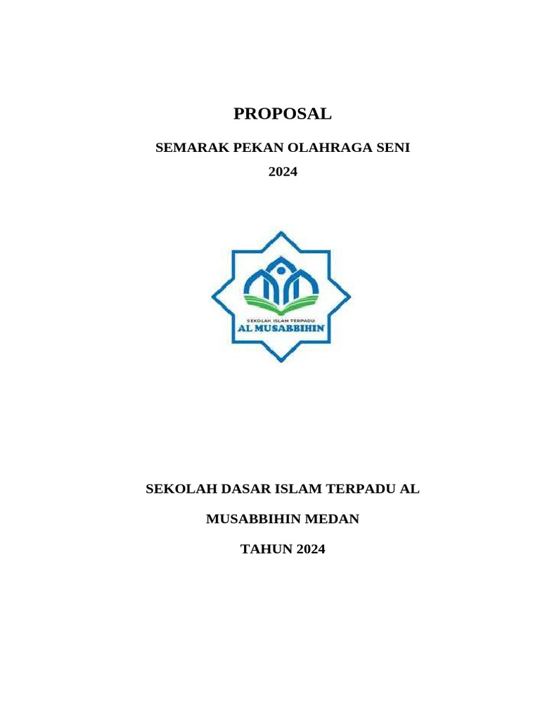 PROPOSAL PORSENI 2024 AL-MUSABBIHIN (2) | PDF