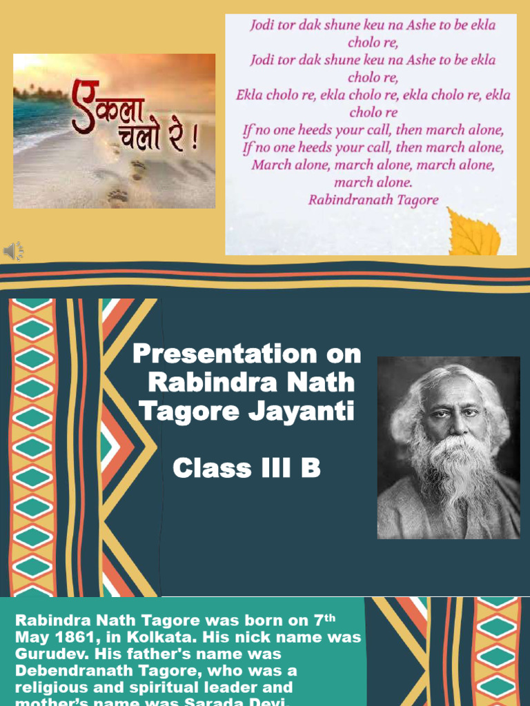 Presentation on Rabindra Nath Tagore Jayanti | PDF