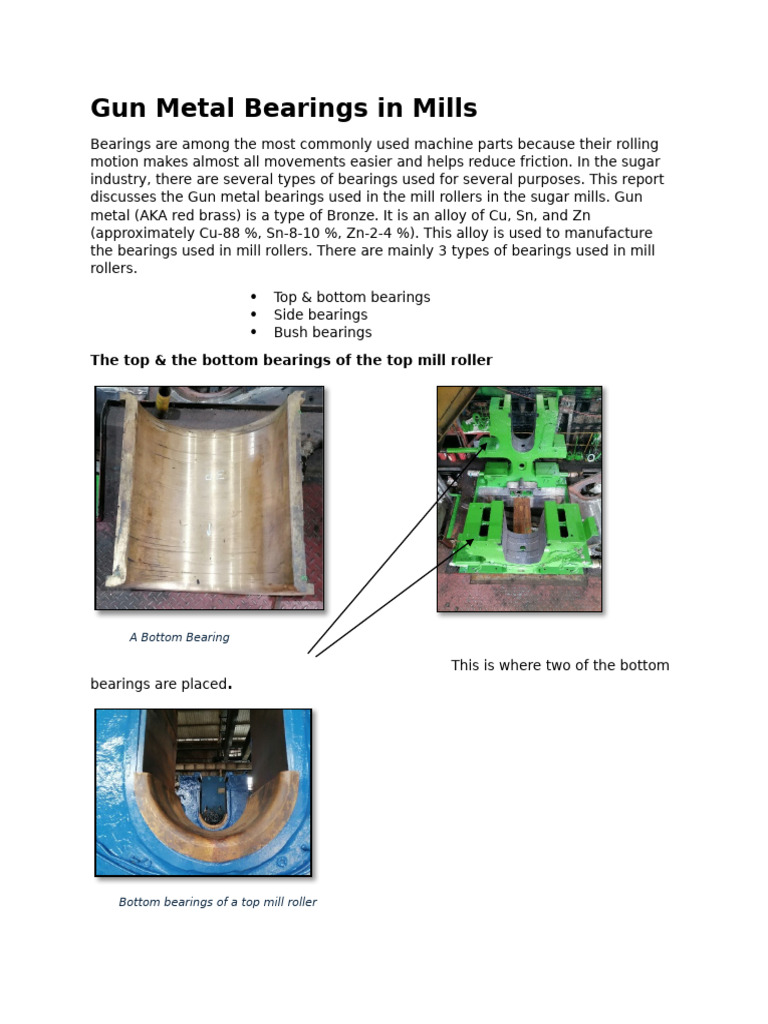 Bearings in The Mill Rolls | PDF | Bearing (Mechanical) | Mill (Grinding)