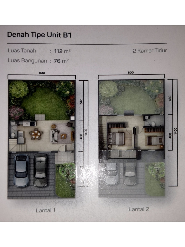 Denah Green Crystal Unit B1 | PDF