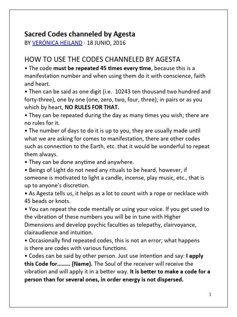 Agesta's Sacred Codes Guide | PDF | Vagina | Cancer