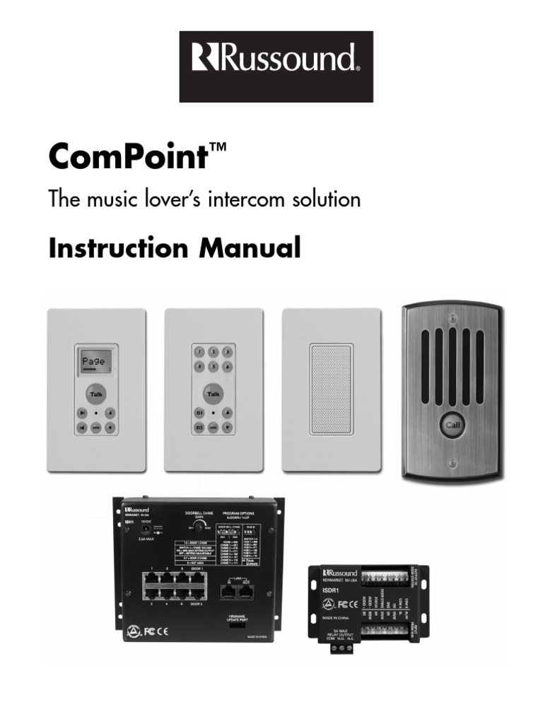 Russound ComPoint System Manual | PDF | Loudspeaker | Electrical Wiring