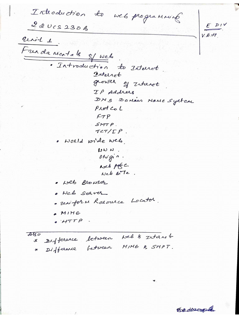 Web Programming Unit 1 Chapter 1 | PDF