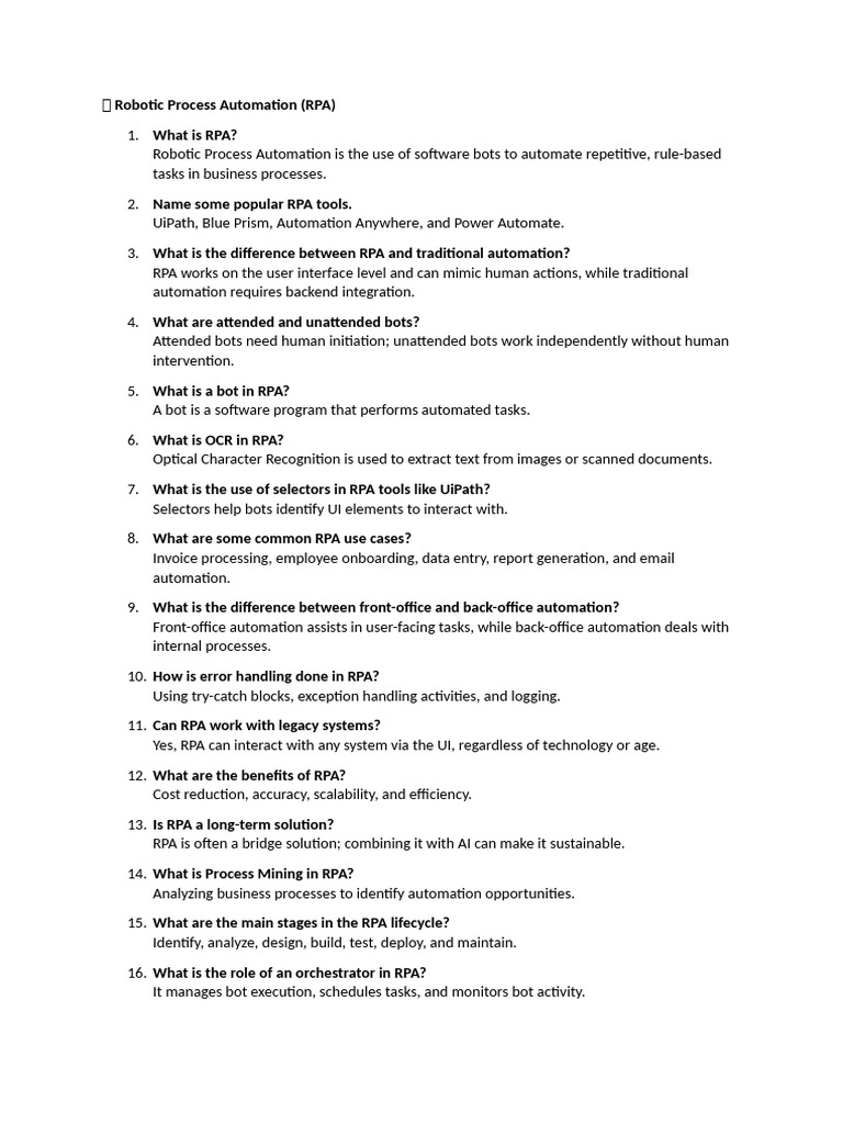 Robotic Process Automation | PDF | Automation | Computer Science