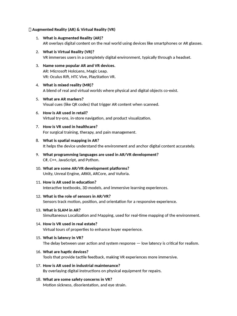 Understanding Augmented Reality (AR) | PDF