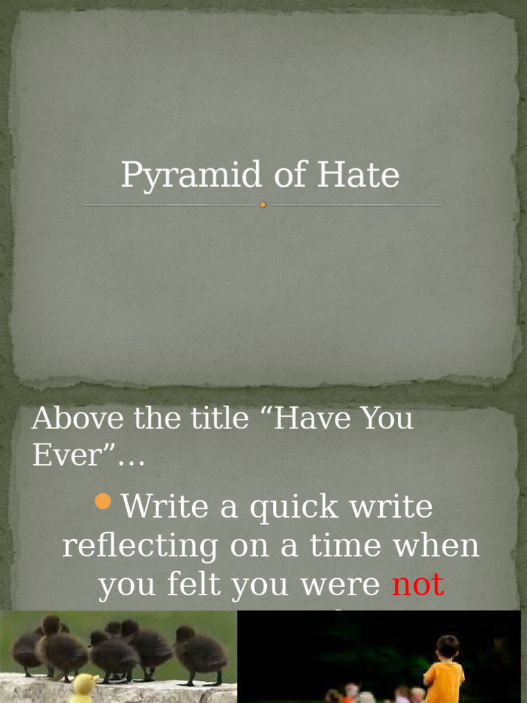 Pyramid of Hate | PDF | Prejudice And Discrimination | Injustice