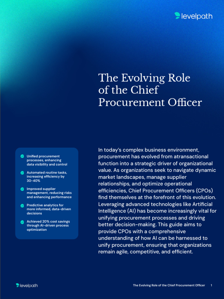 The Evolving Role of The Chief Procurement Officer - Whitepaper - Final ...