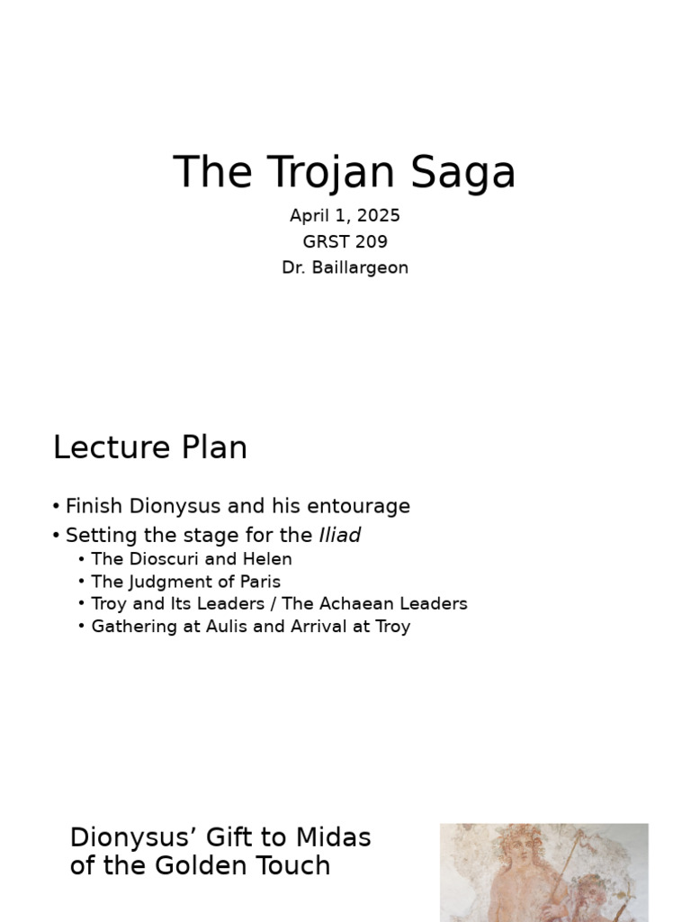 The Trojan Saga and The Iliad | PDF | Achilles | Paris (Mythology)