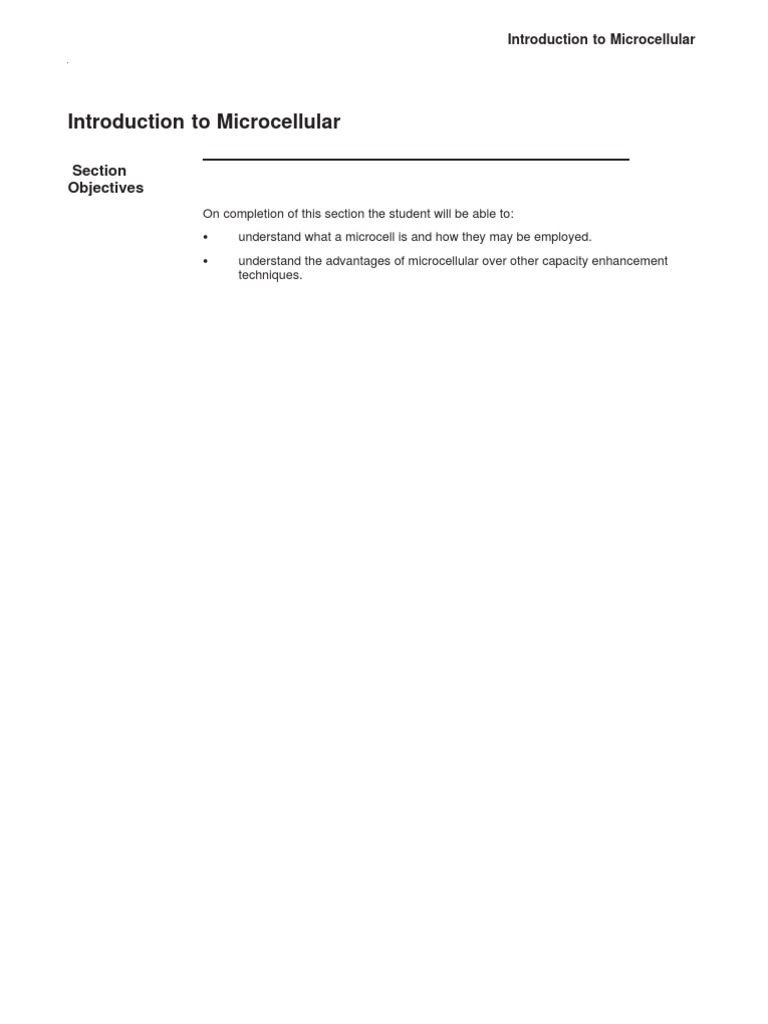 Microcell Concept | PDF | Cellular Network | Gsm