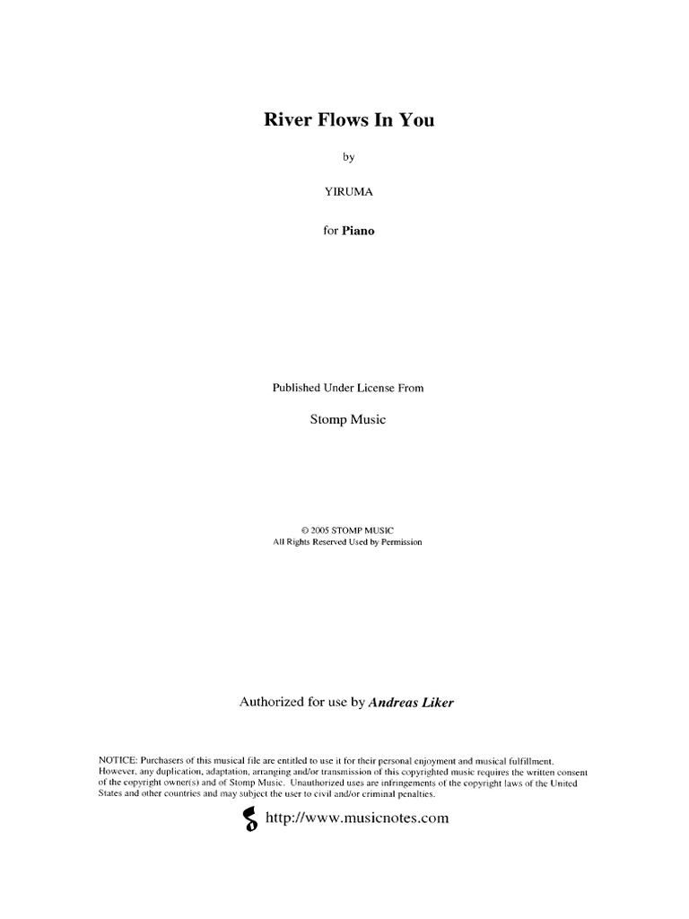 YIRUMA - River Flows in You | PDF