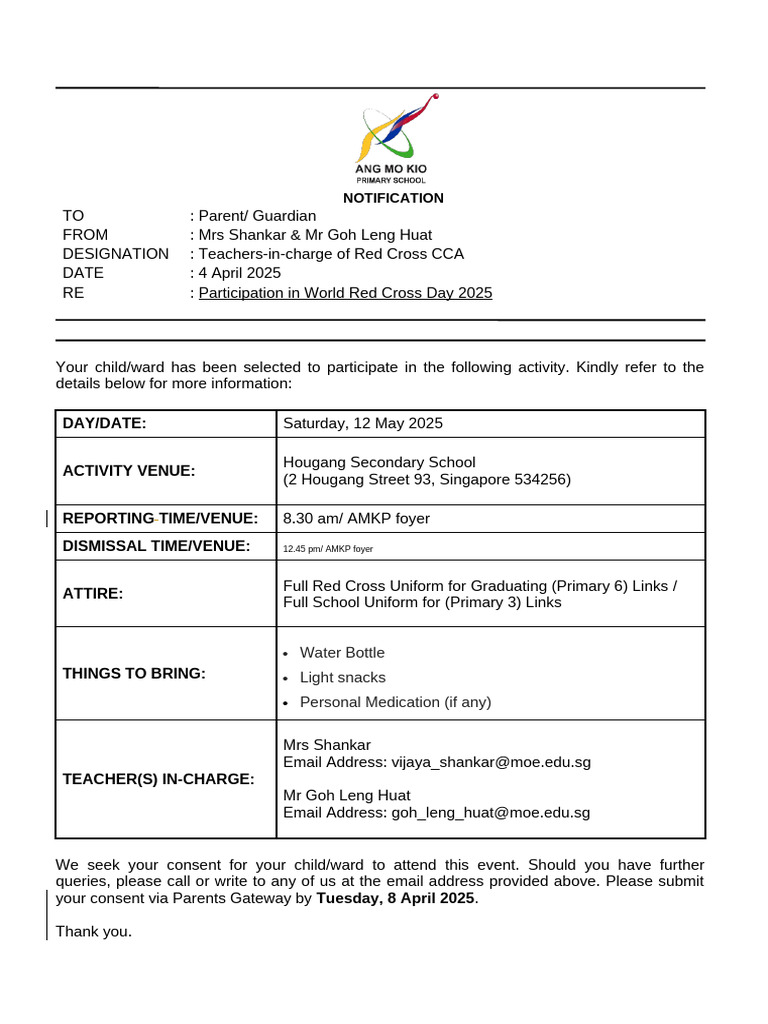 WRCD Red Cross Consent Form 2025 | PDF
