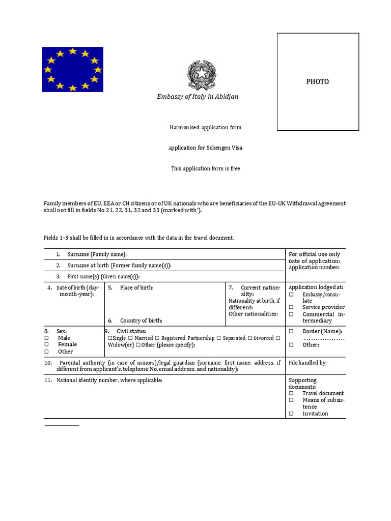 schengen_short_stay_form_eng | PDF | Travel Visa | Passport