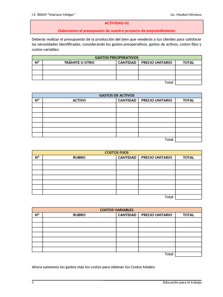 Act 02 - Sa 03 - Ept 3º | PDF | Presupuesto | Ciencias económicas