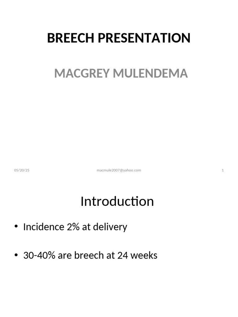 Understanding Breech Presentation in Pregnancy | PDF | Motherhood ...
