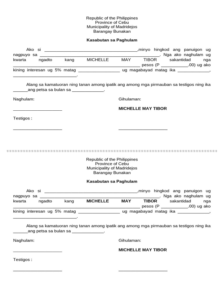 Kasulatan Sa Pag Prenda | PDF