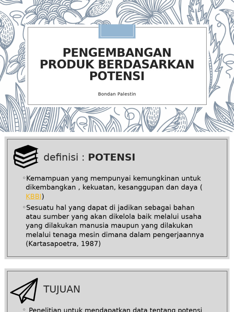 Pengembangan Produk Berdasarkan Potensi | PDF