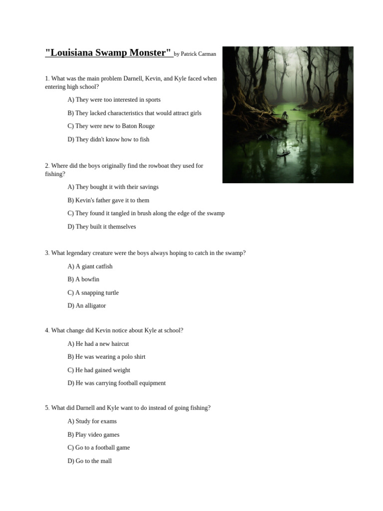 Louisiana Swamp Monster Adventures | PDF