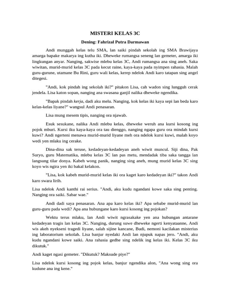 Cerkak Bahasa Jawa | PDF