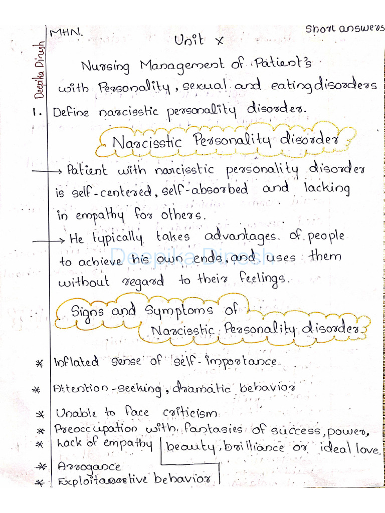 Unit 10 MHN Short Ans | PDF