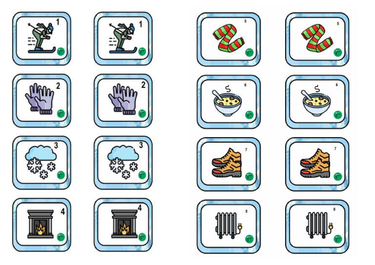 Juego Memoria Invierno 1 | PDF