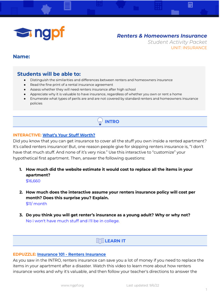Renters vs. Homeowners Insurance Guide | PDF | Home Insurance | Insurance