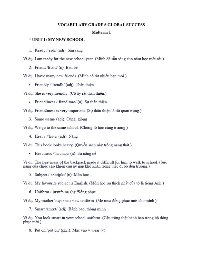 Voacab Midterm 1 | PDF