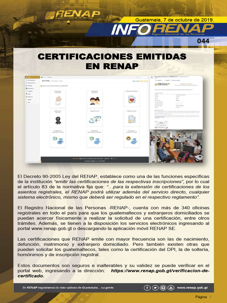 Boletín Renap GT | PDF
