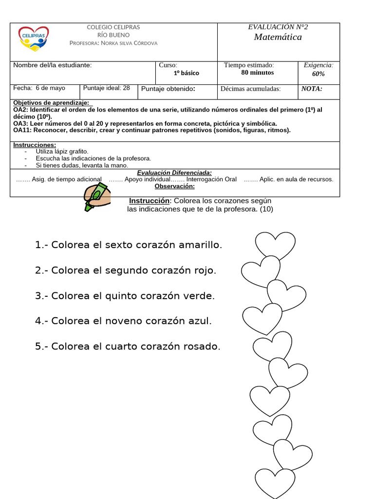 Prueba MATEMATICA 2 | PDF