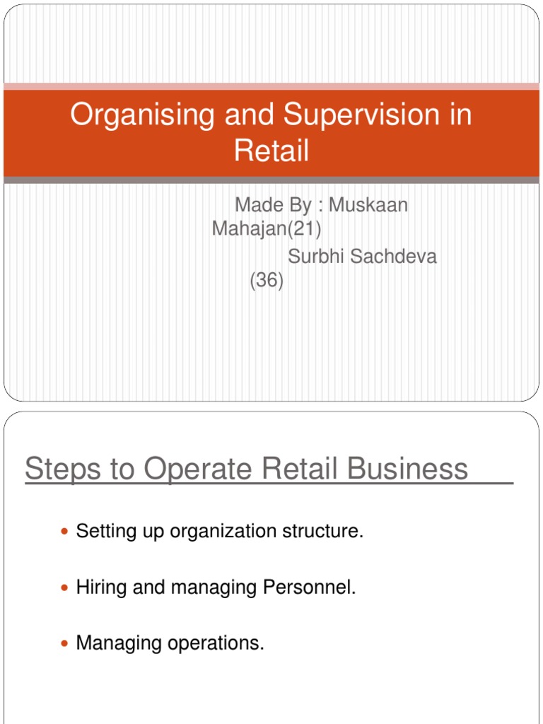 Retail | PDF | Retail | Organizational Structure