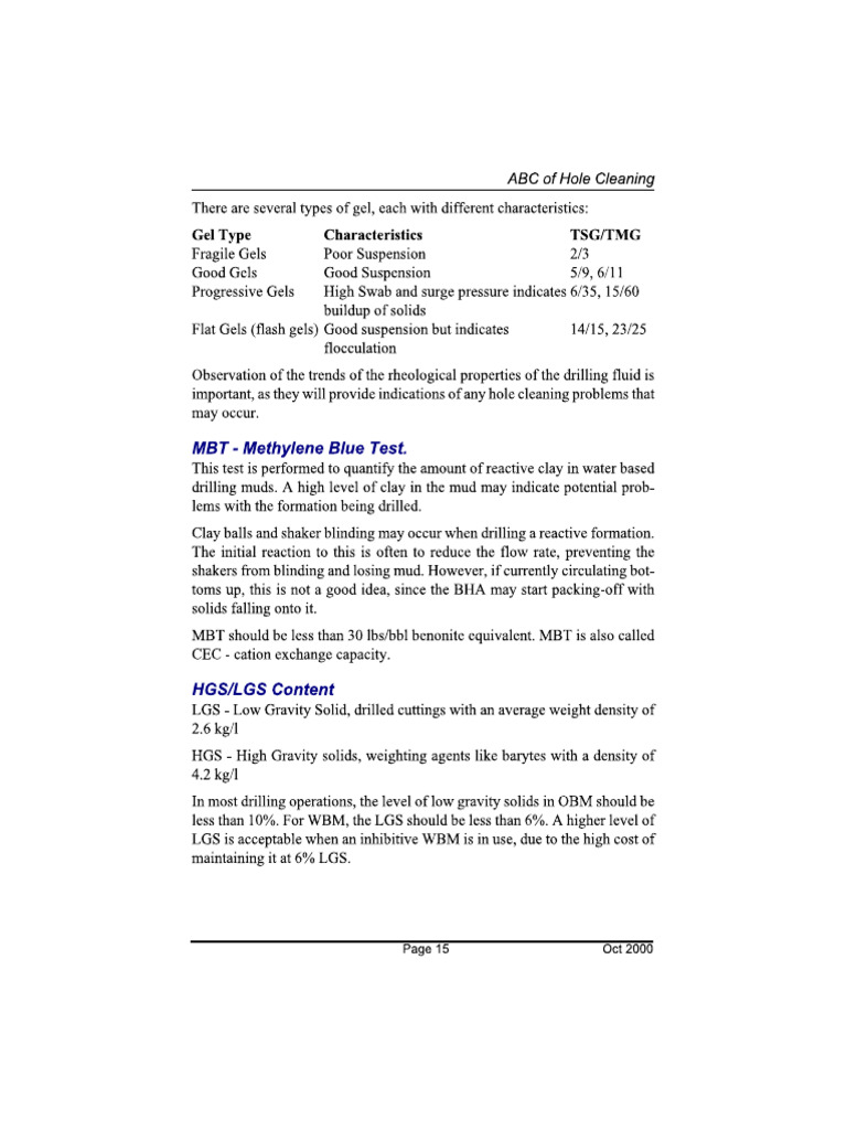 Abc of Hole Cleaning Operation 03 | PDF