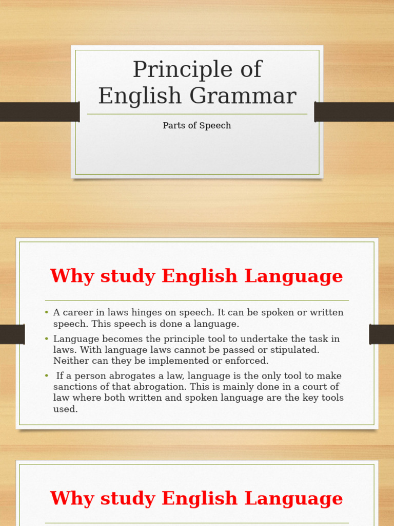 Principle of English Grammar L102 - MUKE | PDF | Part Of Speech | Word