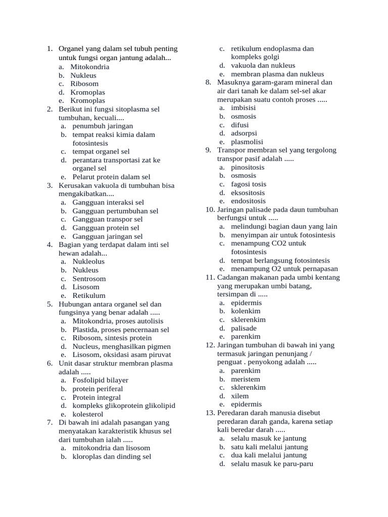 Soal Biologi Kelas 11 IPS | PDF