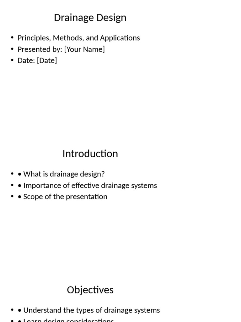 Drainage Design Presentation | PDF