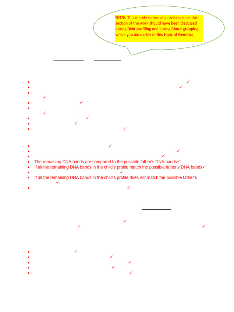 Paternity Testing: Blood Grouping & DNA | PDF