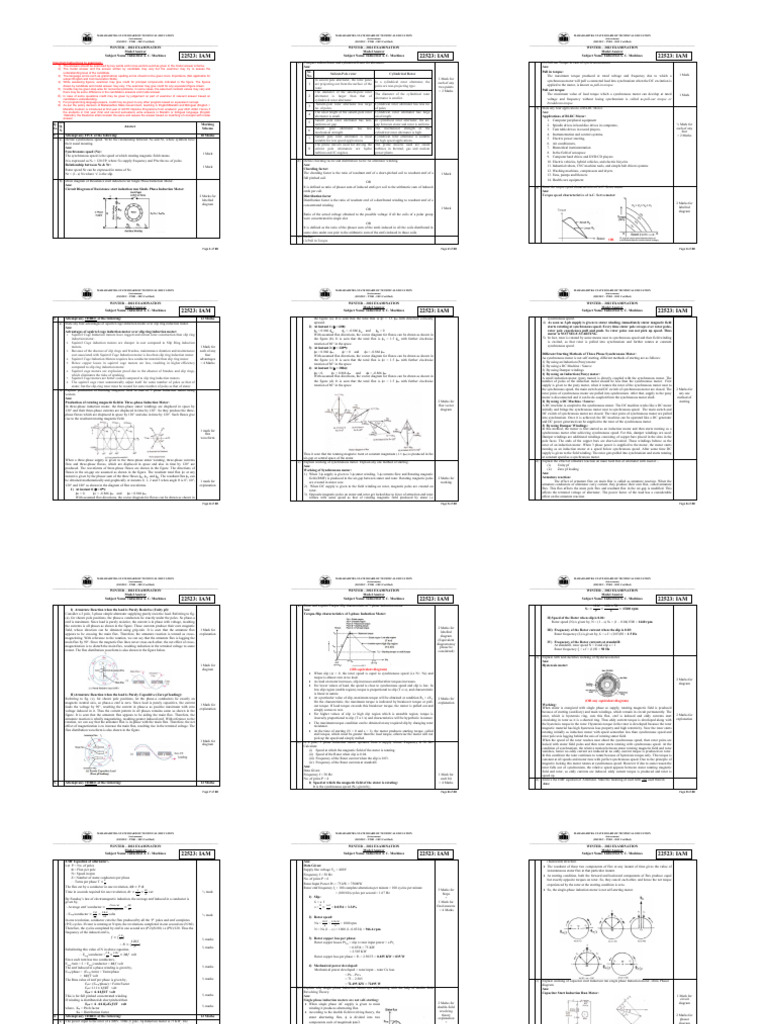 2022 Winter Model Answer Paper | PDF | Electric Motor | Machines