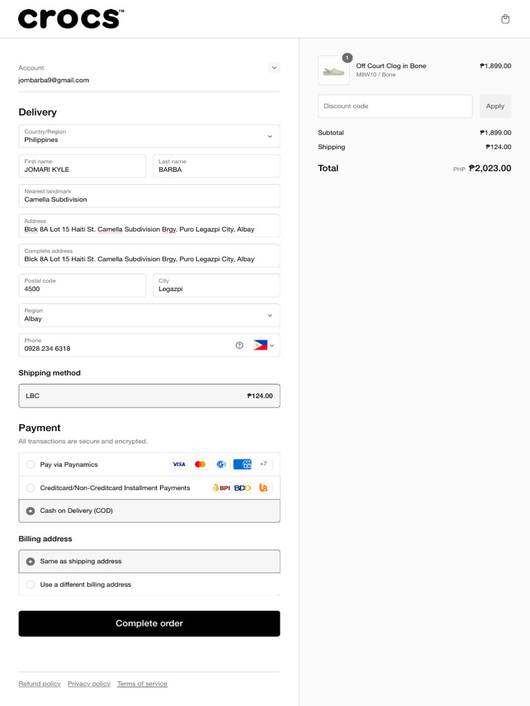 Checkout - Crocs Philippines | PDF