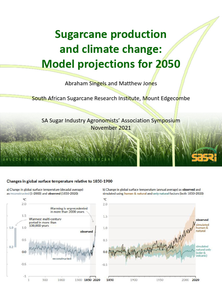 2021 Singels and Jones Model Projections | PDF | Sugarcane | General ...