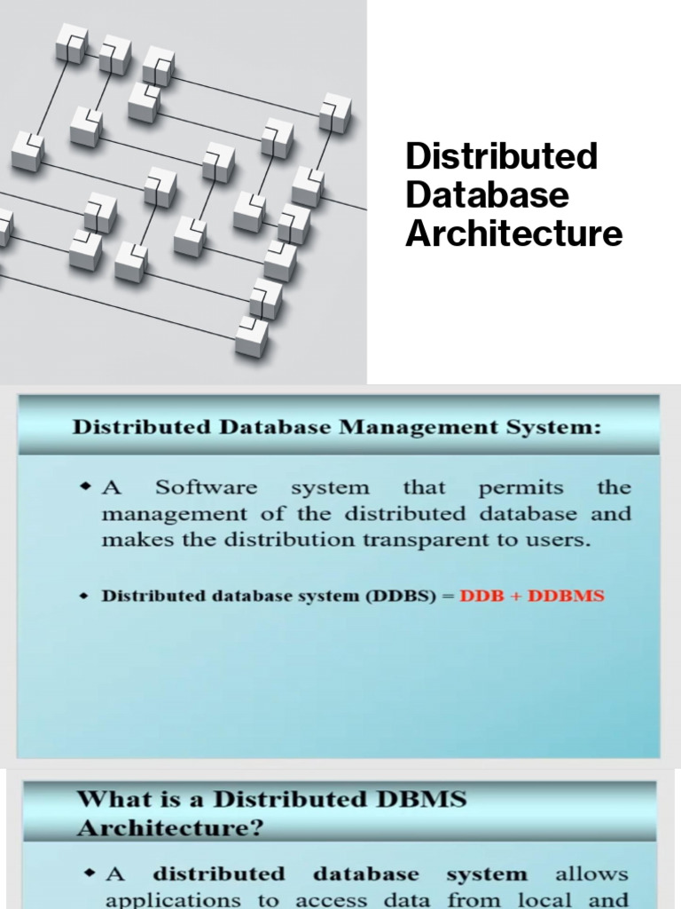 Weak 2 Distributed Database Architecture | PDF