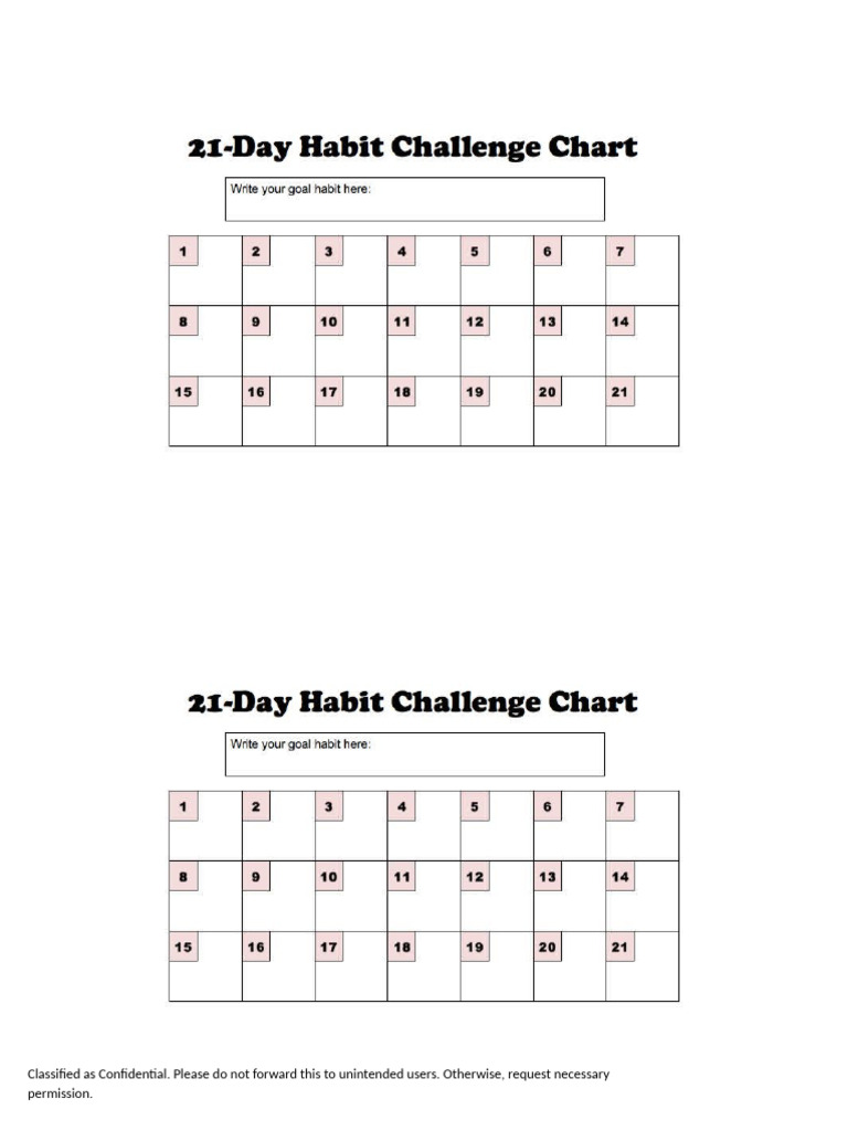 21 Day Calendar | PDF