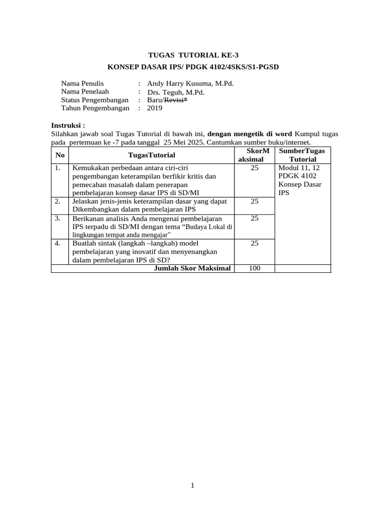 TUGAS 3 KONSEP DASAR IPS - New | PDF