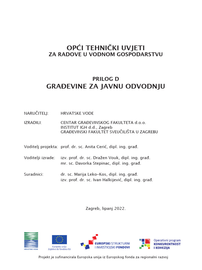 Prilog D - Građevine za javnu odvodnju | PDF