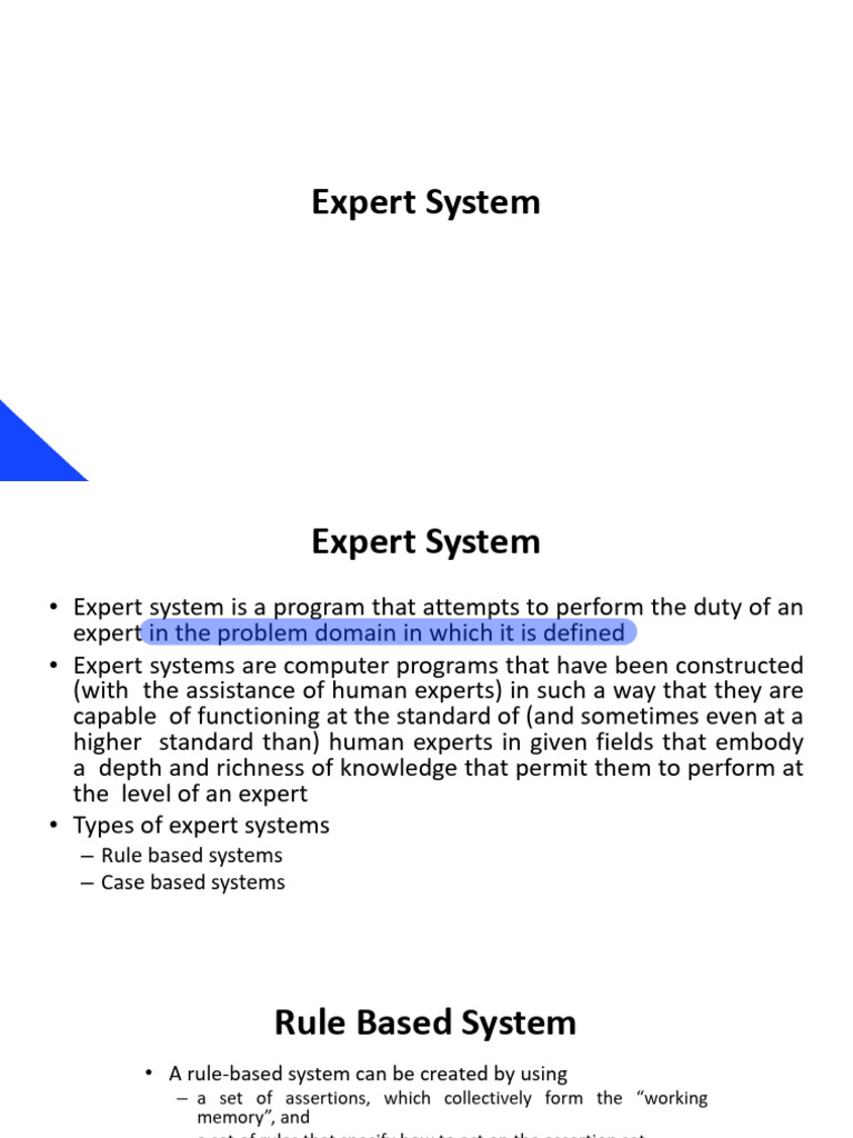 CMPG313_Lesson5_230522_135021 | PDF | Expert | System